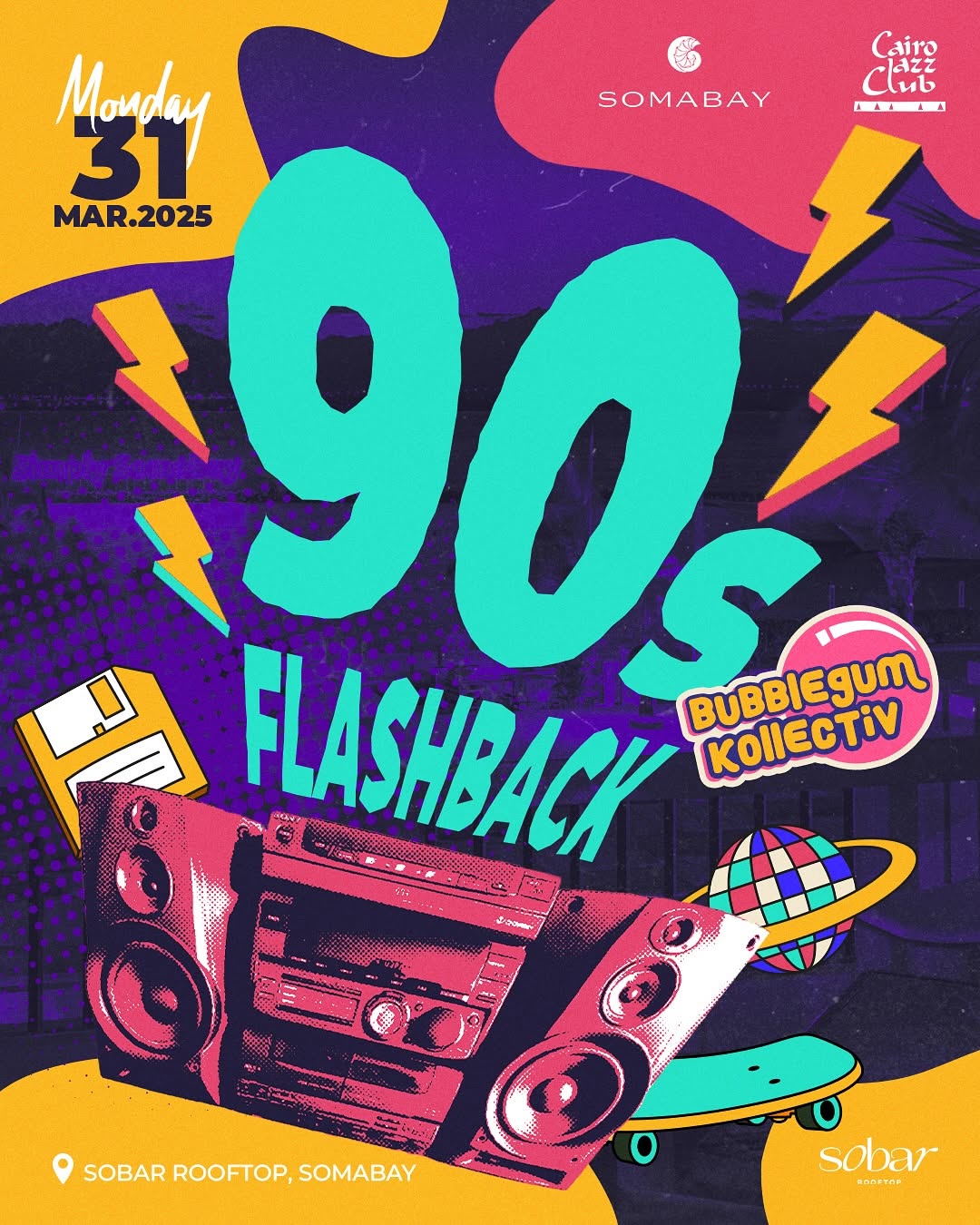 90s Flashback at Sobar Rooftop, Somabay - Cairo Gossip